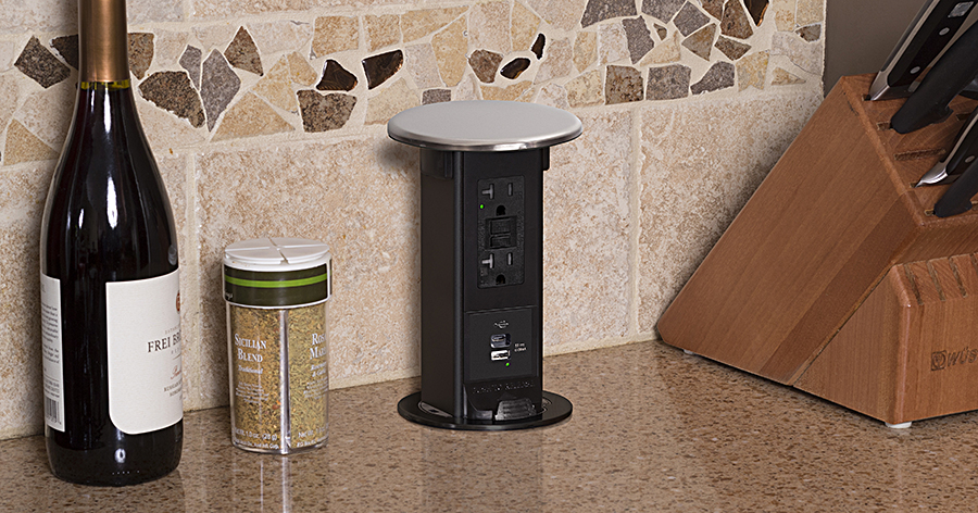 Kitchen Pop Up Outlets - Lew Electric Fittings Company