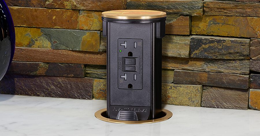 PUR Series: Round Pop Up Countertop Box - Lew Electric Fittings Company